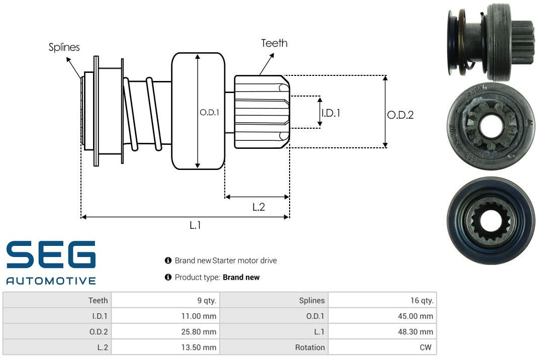 Bendix SEG Bosch 9T 25.8x48.30 AEPEHV